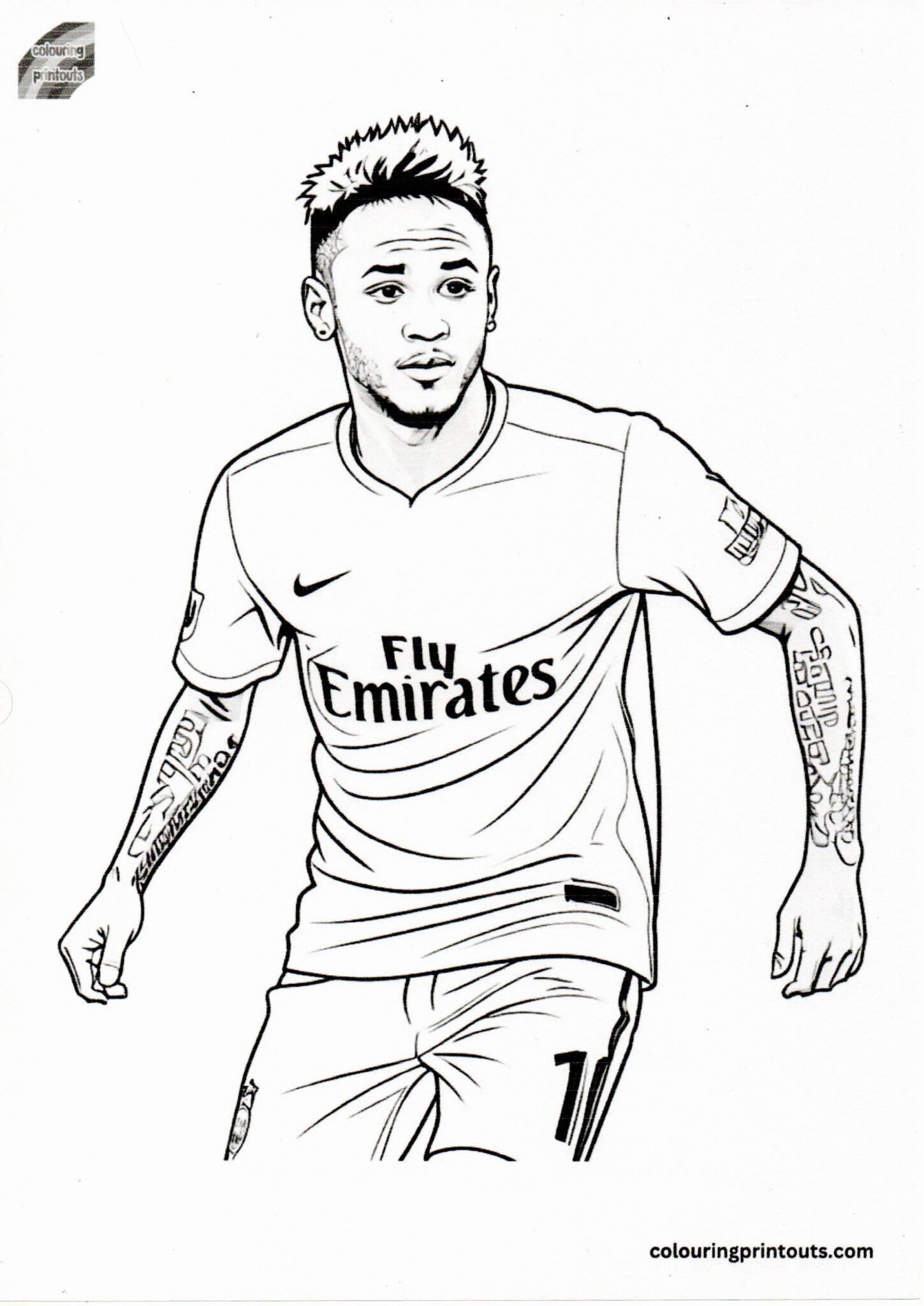 10+ Neymar Colouring Pages (Free Printables)