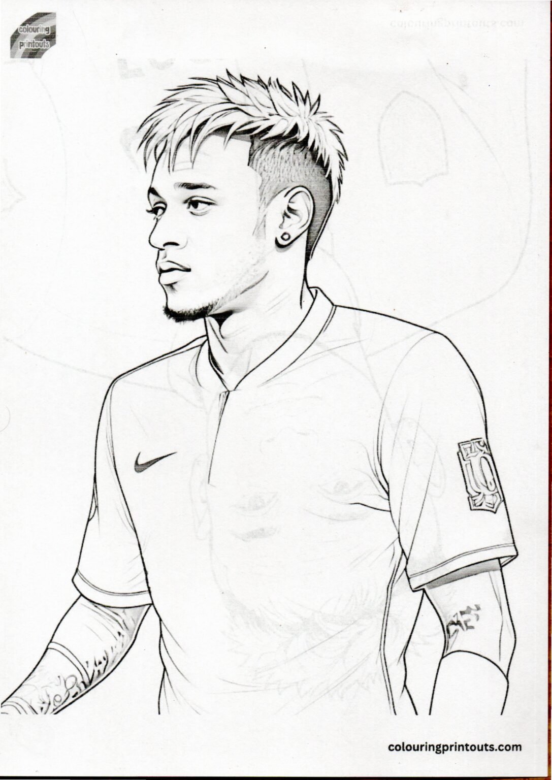 10+ Neymar Colouring Pages (Free Printables)