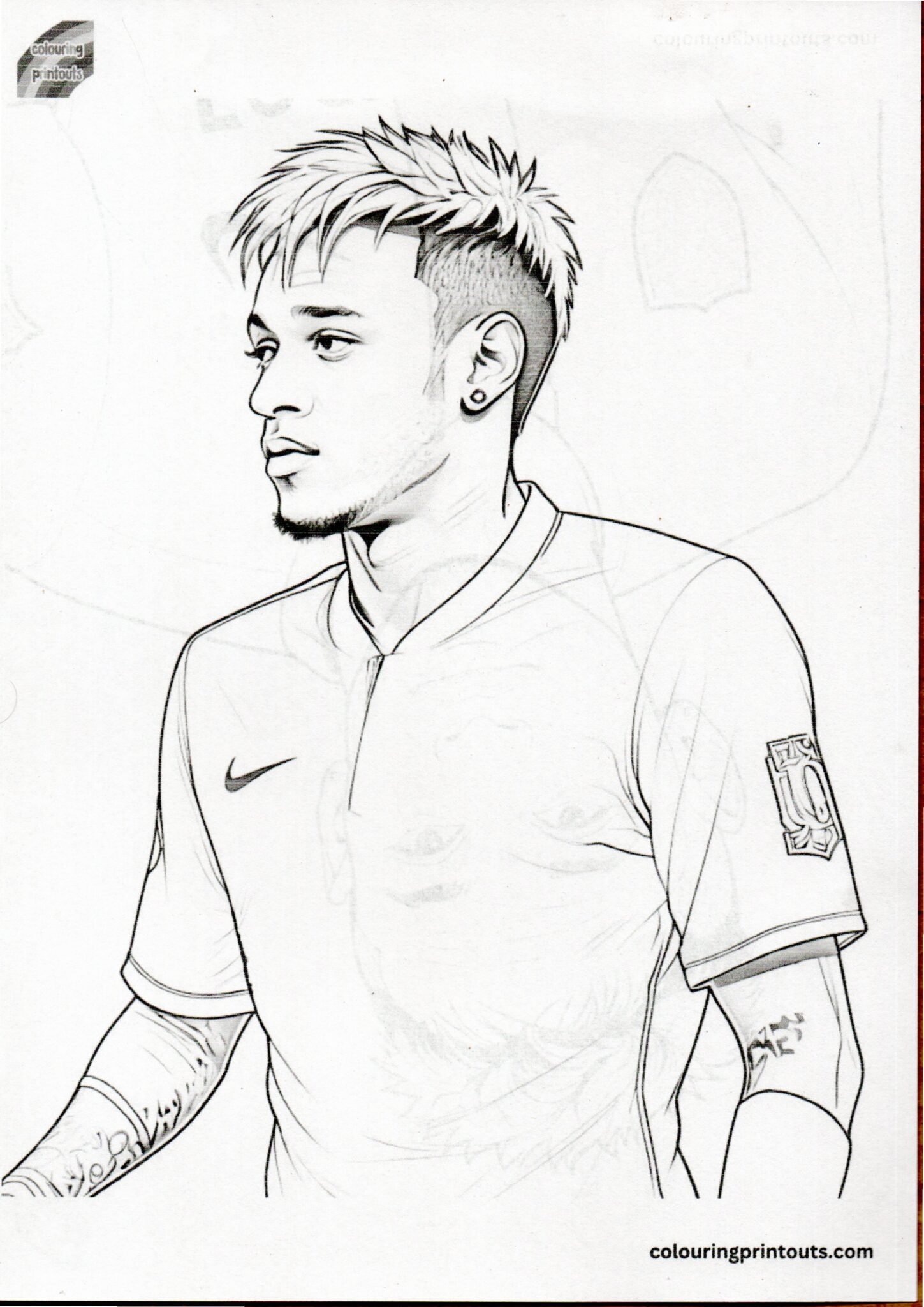 10+ Neymar Colouring Pages (Free Printables)
