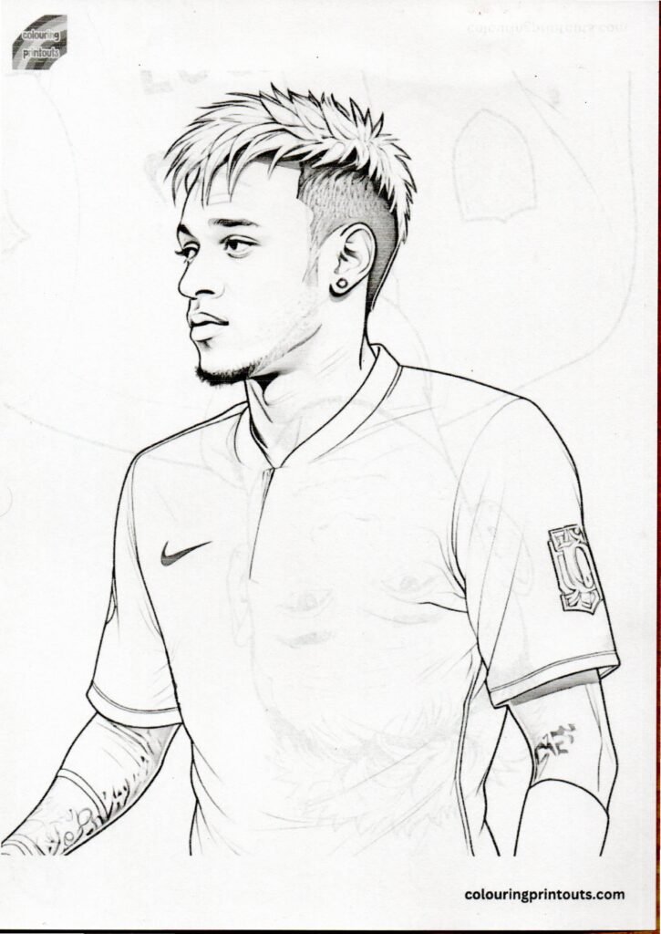 10+ Neymar Colouring Pages (Free Printables)