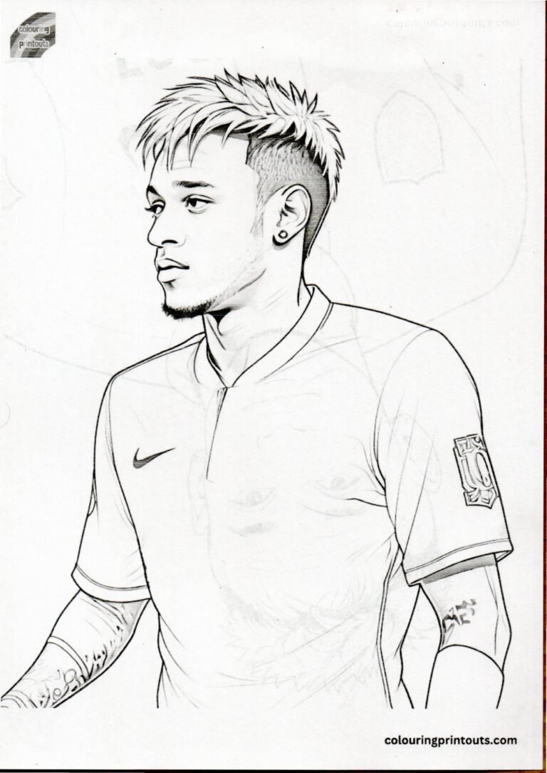 10+ Neymar Colouring Pages (Free Printables)