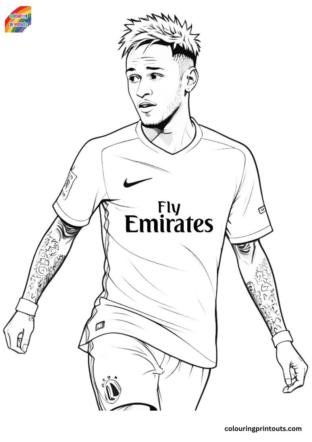 10+ Neymar Colouring Pages (Free Printables)