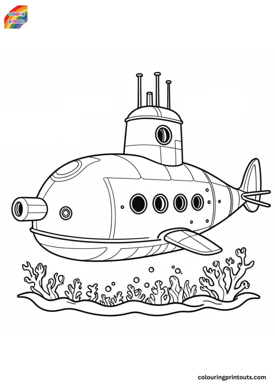 10+ Submarine Colouring Pages (Free Download)