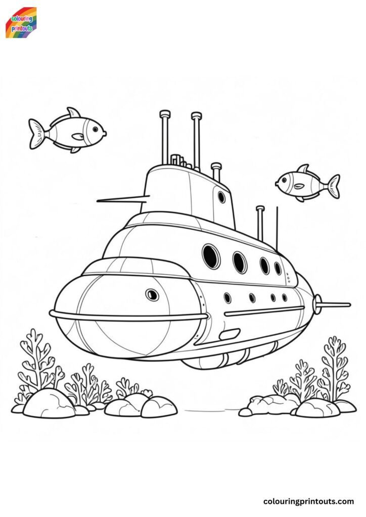10+ Submarine Colouring Pages (Free Download)