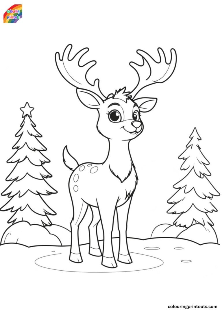 Rudolph Red Nosed Reindeer Coloring Pages