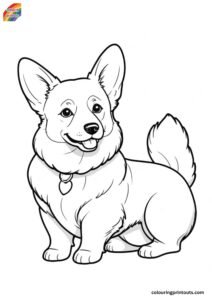 15+ Coloring Pages of Corgis (Free Coloring Printables)