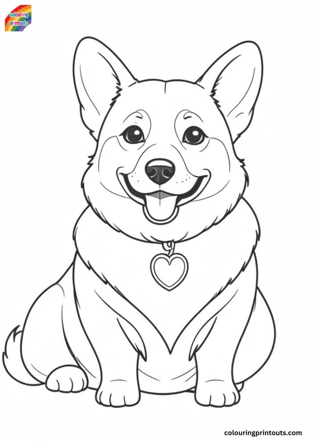15+ Coloring Pages of Corgis (Free Coloring Printables)