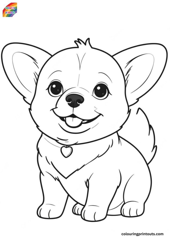 15+ Coloring Pages of Corgis (Free Coloring Printables)