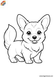 15+ Coloring Pages of Corgis (Free Coloring Printables)