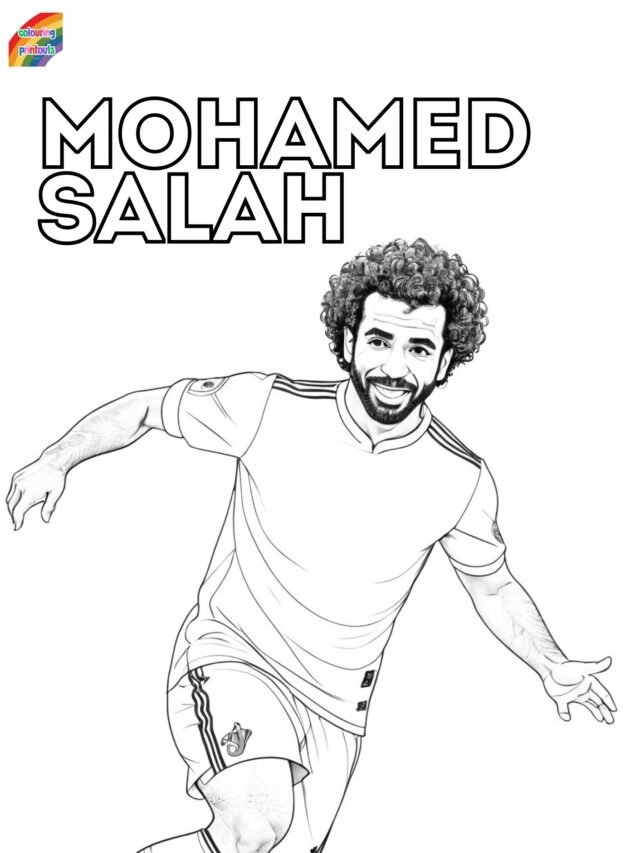 Mo Salah Colouring Pages - Colouring Printouts