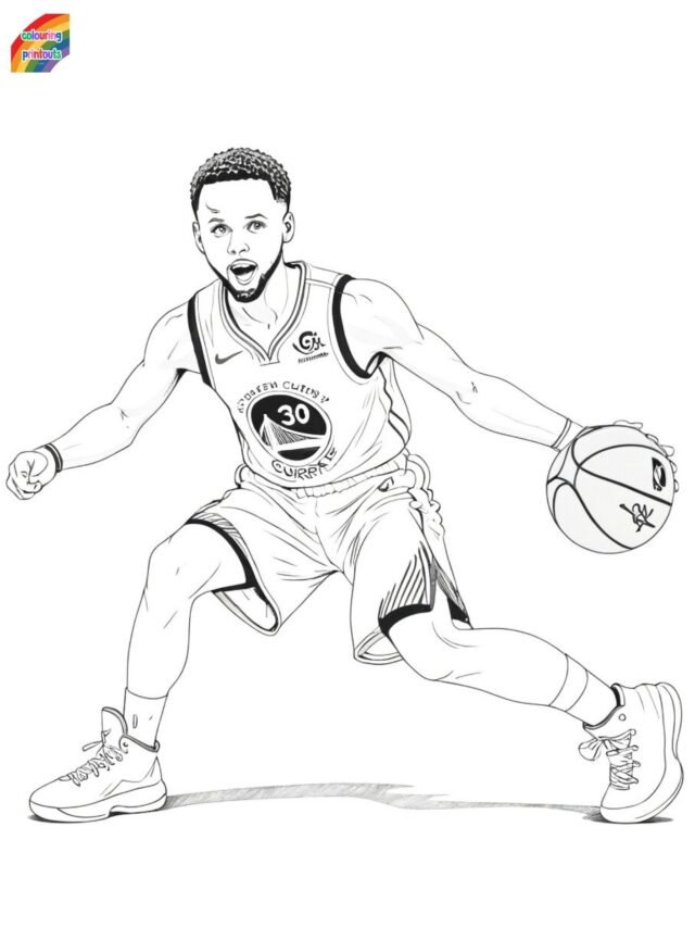 Steph Curry Coloring Pages - Colouring Printouts