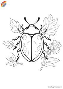 10 + Ladybird Colouring Pages