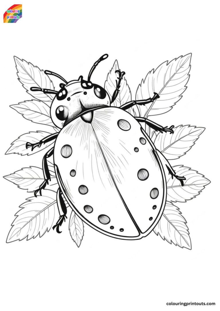 10 + Ladybird Colouring Pages