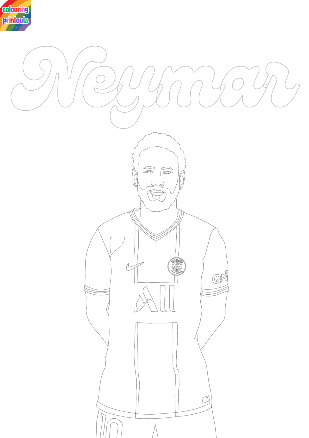 10+ Neymar Colouring Pages (Free Printables)