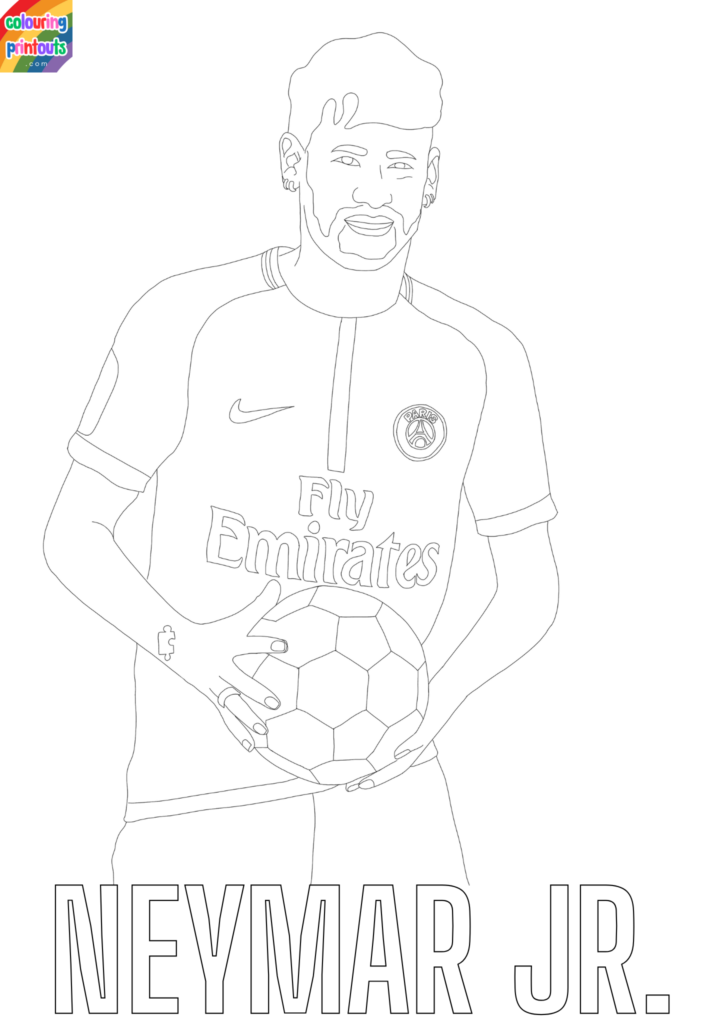 10+ Neymar Colouring Pages (Free Printables)