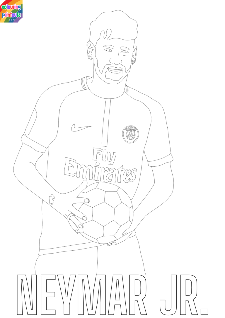 10+ Neymar Colouring Pages (Free Printables)