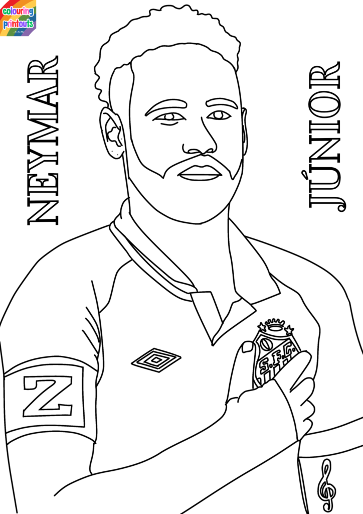 10+ Neymar Colouring Pages (Free Printables)