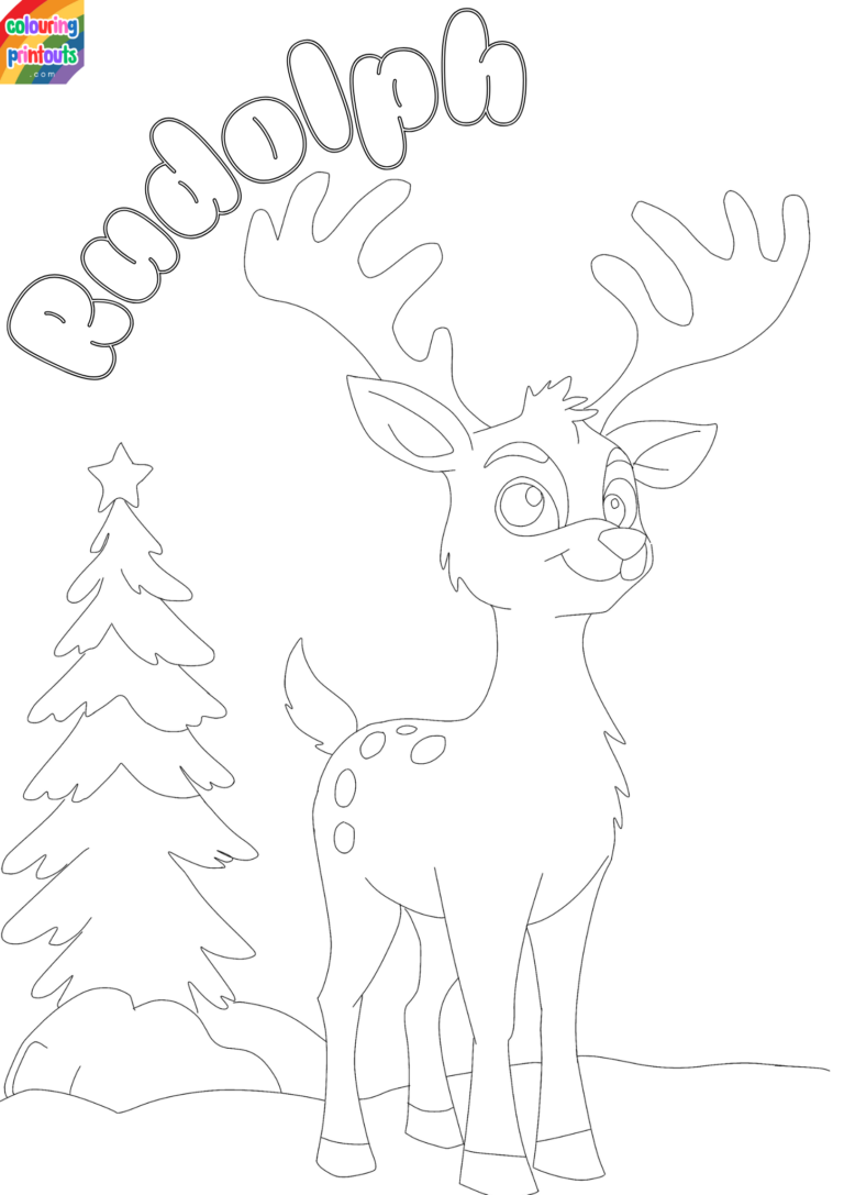 Rudolph Red Nosed Reindeer Coloring Pages (Free PDF Printables)