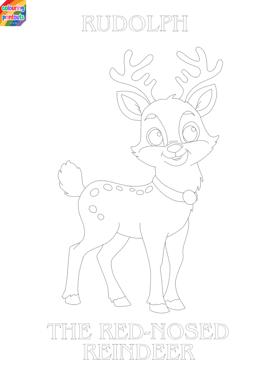 Rudolph Red Nosed Reindeer Coloring Pages (Free PDF Printables)