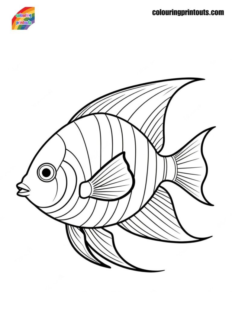 Angelfish Coloring Pages [Free Printables]