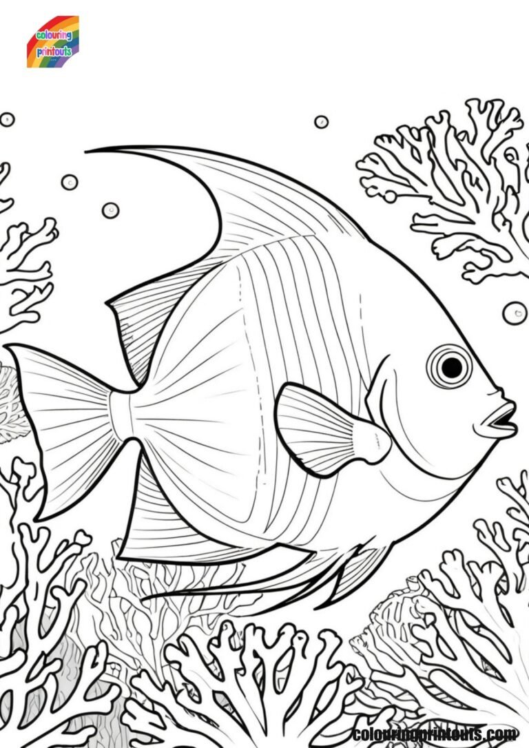 Angelfish Coloring Pages [Free Printables]
