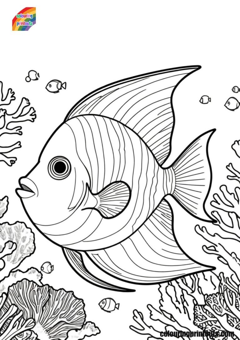 Angelfish Coloring Pages [Free Printables]