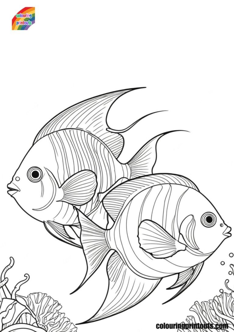 Angelfish Coloring Pages [Free Printables]