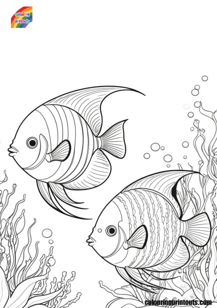 Angelfish Coloring Pages [Free Printables]