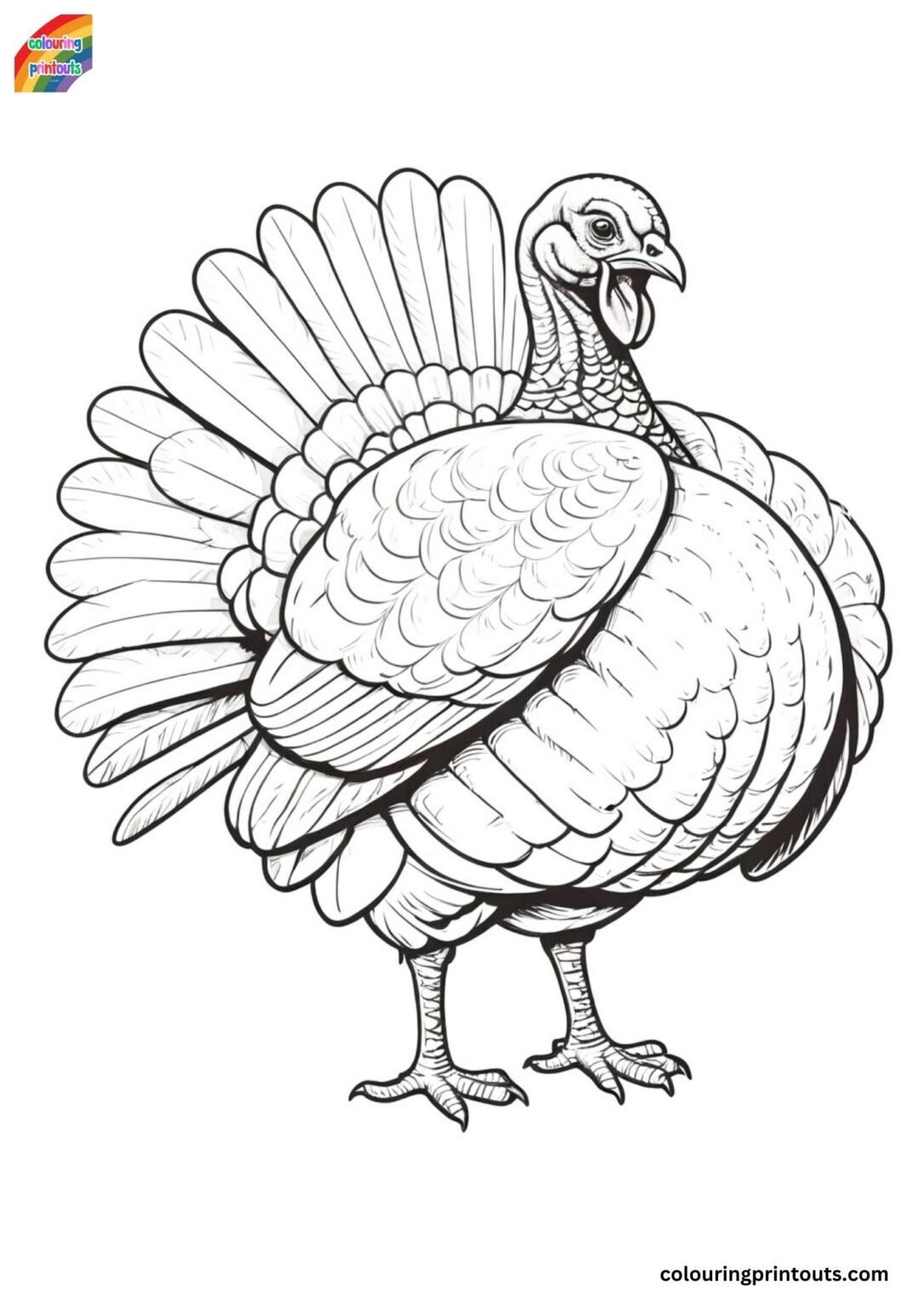 20+ Color Pages of Turkeys Printable [FREE DOWNLOAD]