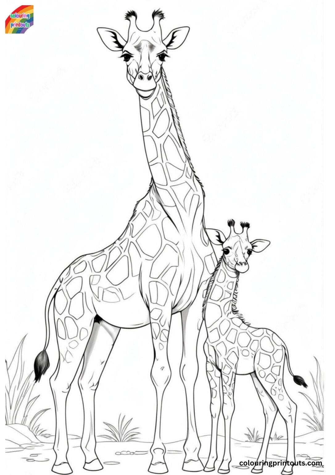 Coloring Pictures Of Giraffes (Free Printables)