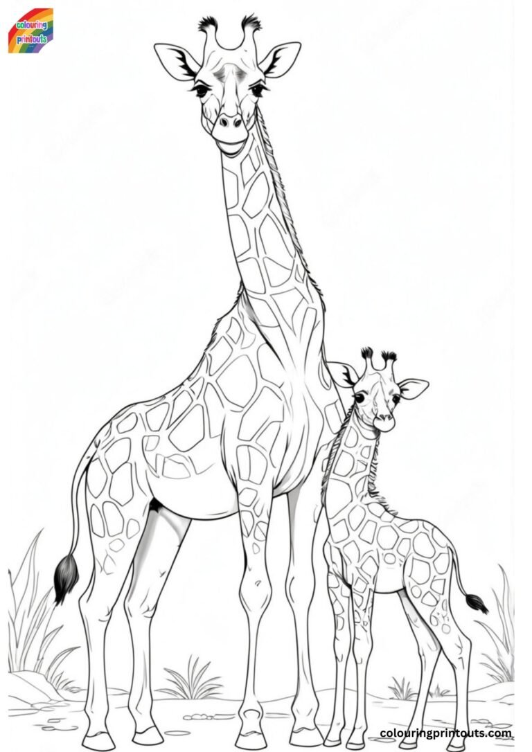 Coloring Pictures Of Giraffes (Free Printables)