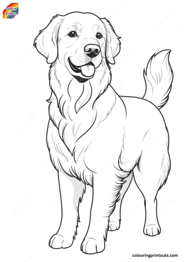 Golden Retriever Coloring Pages Printable (Free Printables)