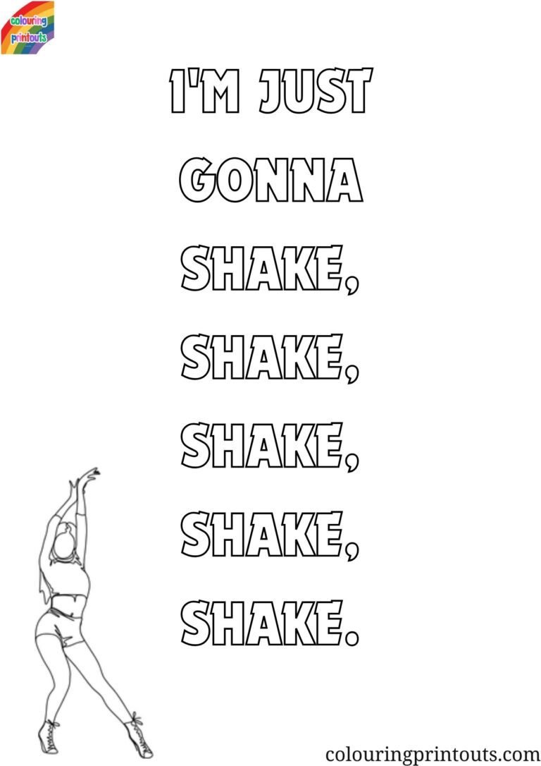 Taylor Swift Lyrics Coloring Pages [Free Download & Print]