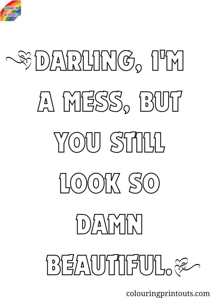 Taylor Swift Lyrics Coloring Pages [Free Download & Print]