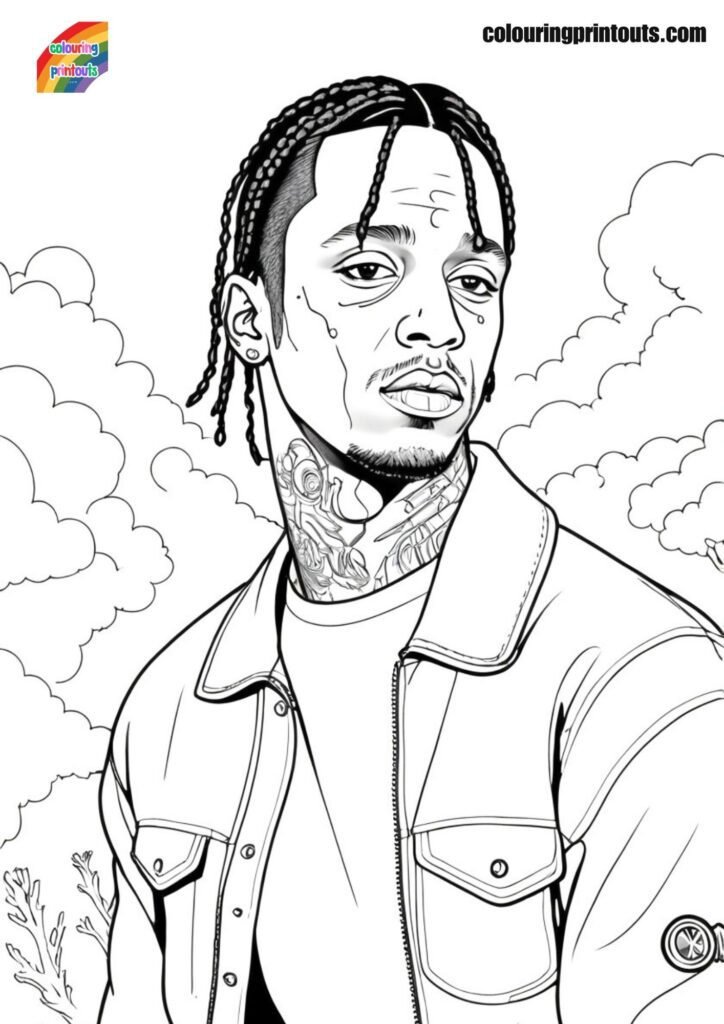 Travis Scott Coloring Pages [Free Printables]