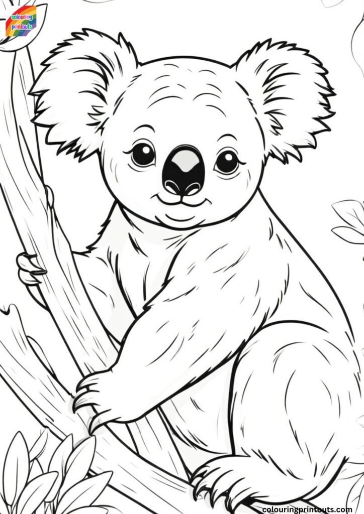 Koala Bear Pictures To Color (Free Printables)