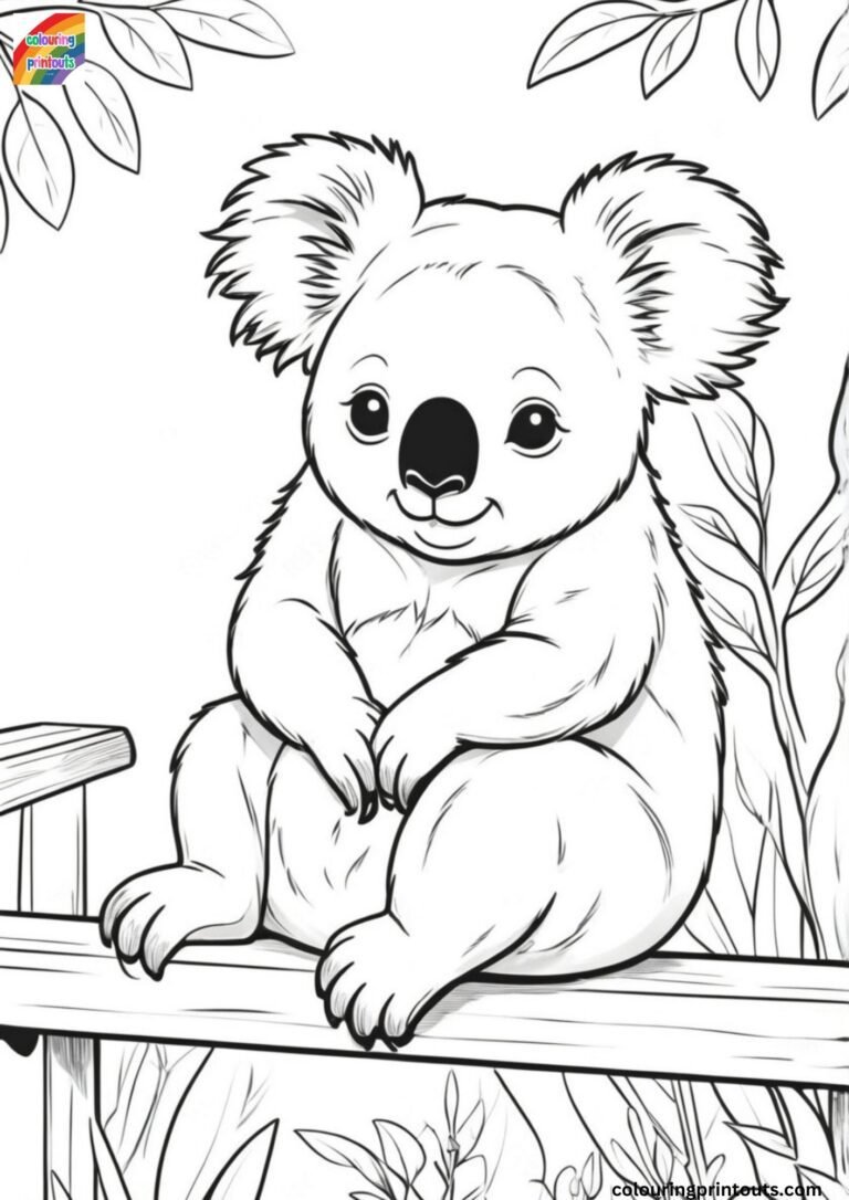 Koala Bear Pictures To Color (Free Printables)