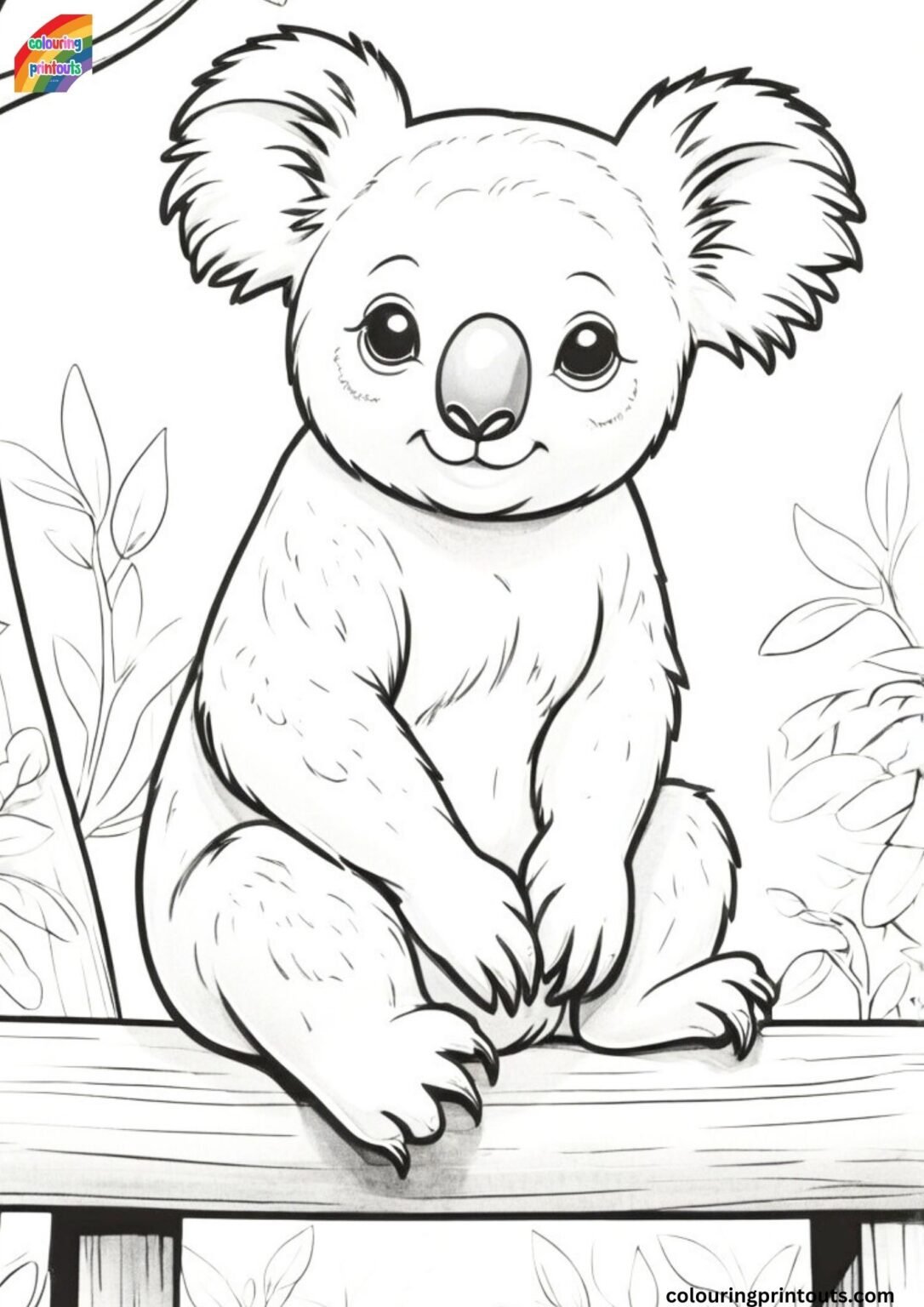 Koala Bear Pictures To Color (Free Printables)