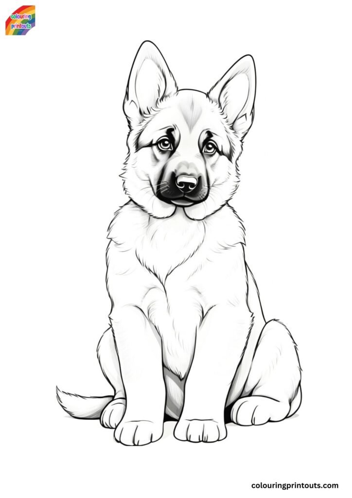 10+ Coloring Pictures of German Shepherds [Free Downloads]