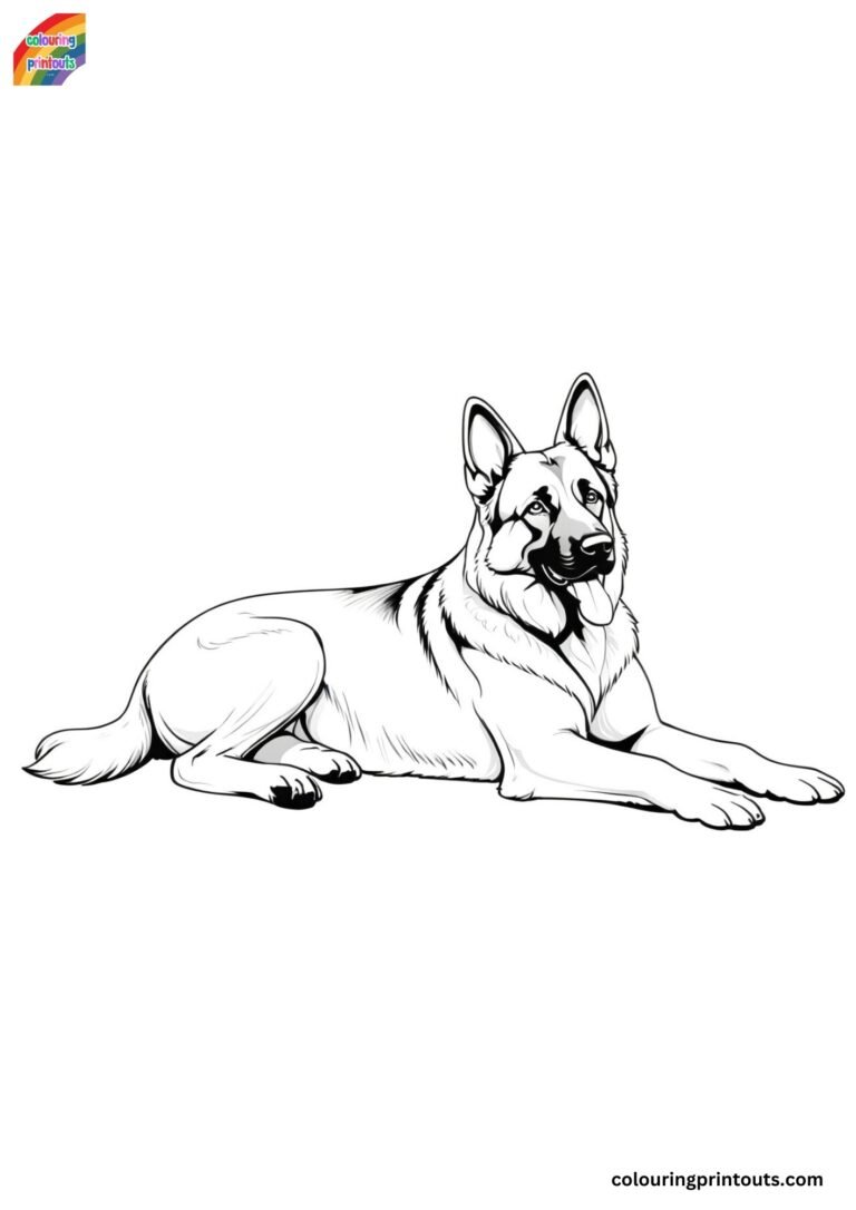 10+ Coloring Pictures of German Shepherds [Free Downloads]