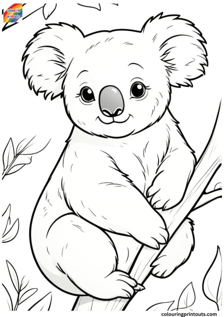 Koala Bear Pictures To Color (Free Printables)
