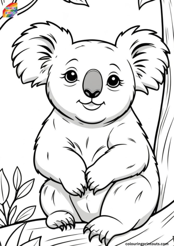 Koala Bear Pictures To Color (Free Printables)