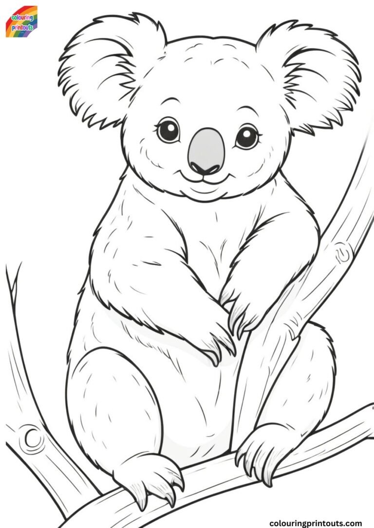 Koala Bear Pictures To Color (Free Printables)