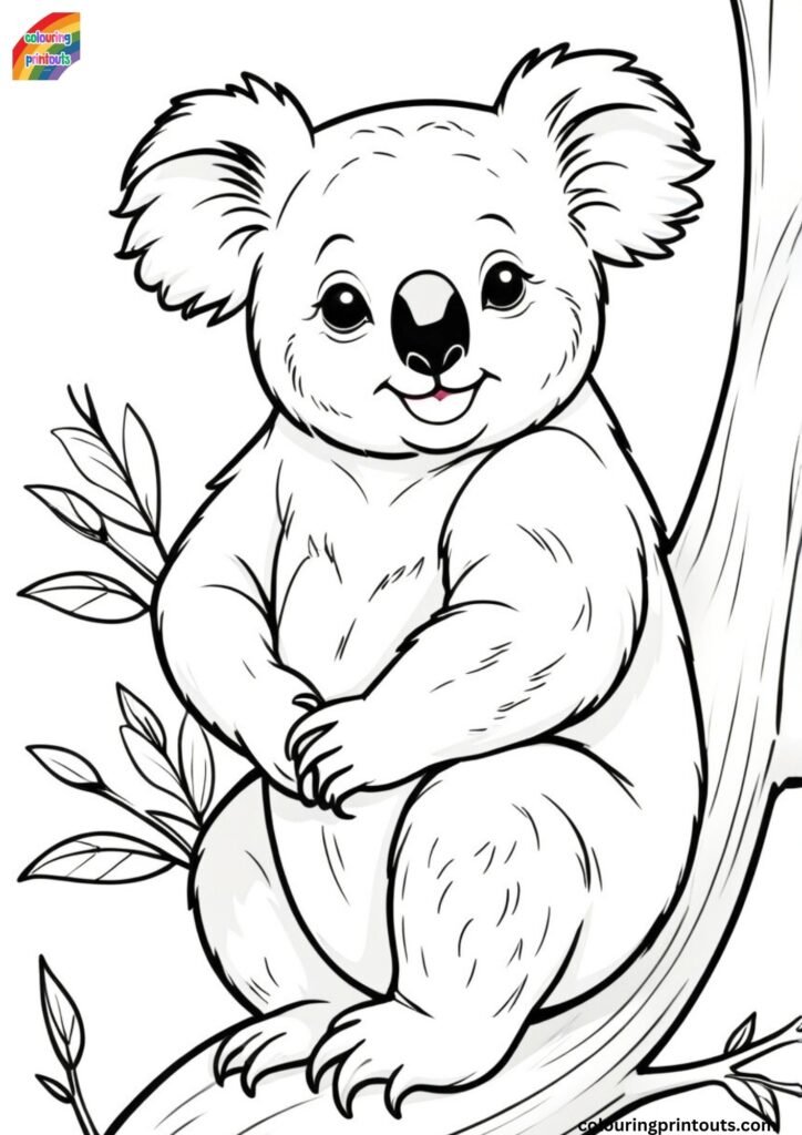 Koala Bear Pictures To Color (Free Printables)
