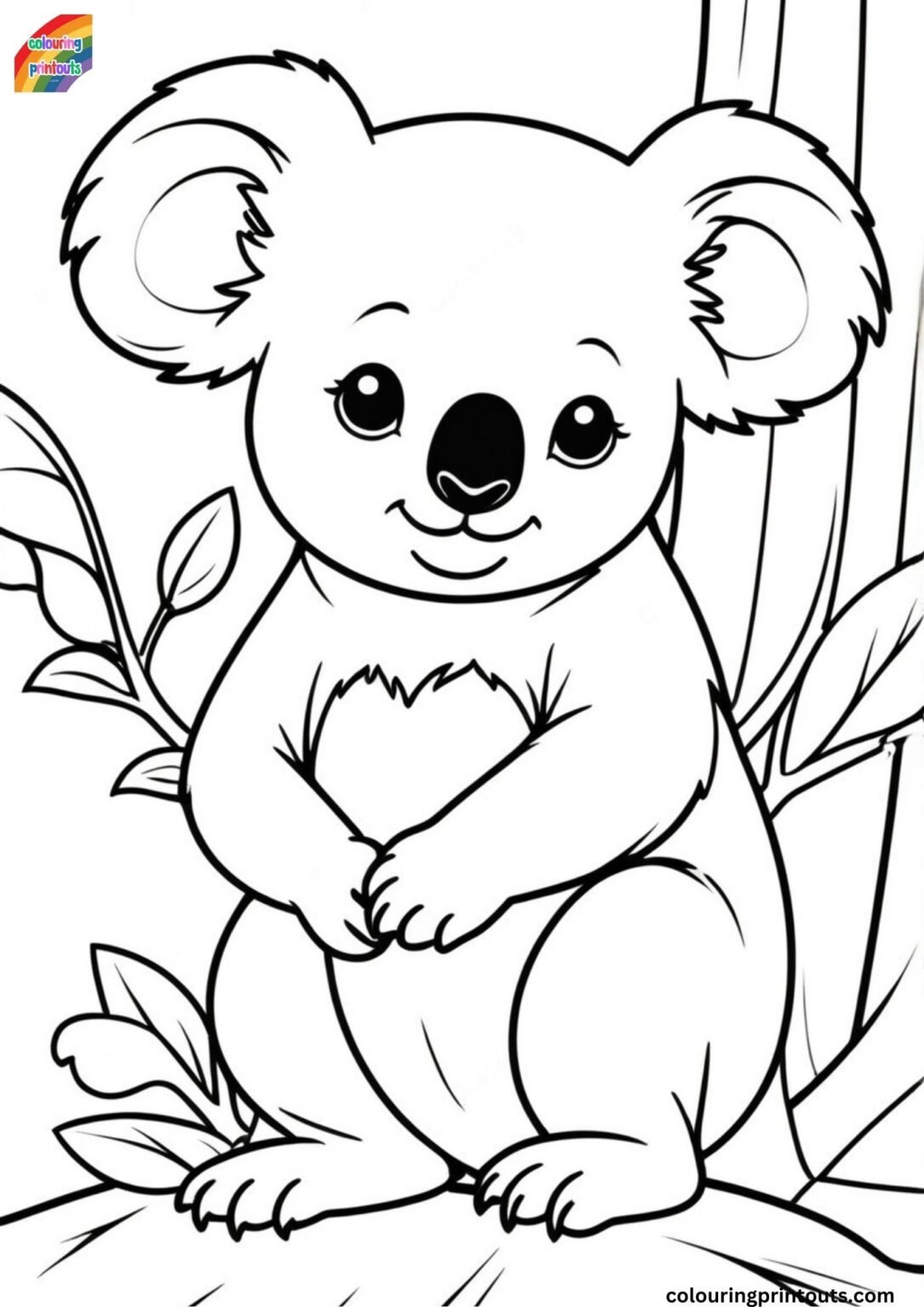 Koala Bear Pictures To Color (Free Printables)