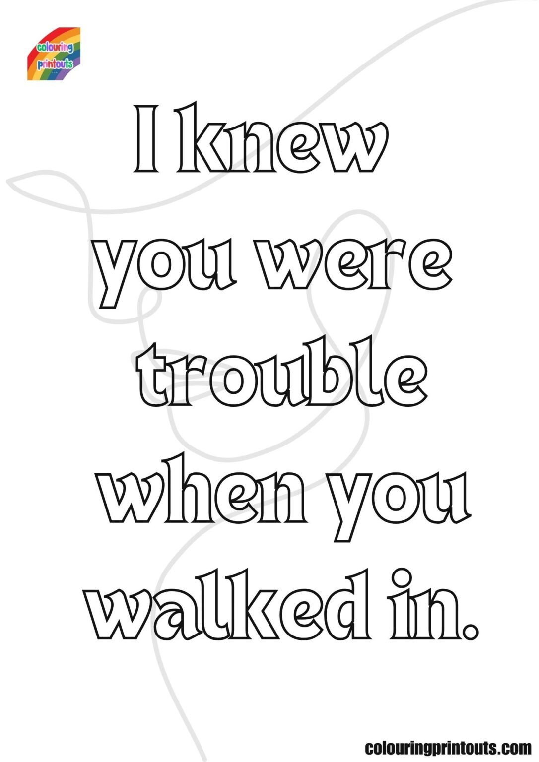 Taylor Swift Lyrics Coloring Pages [Free Download & Print]