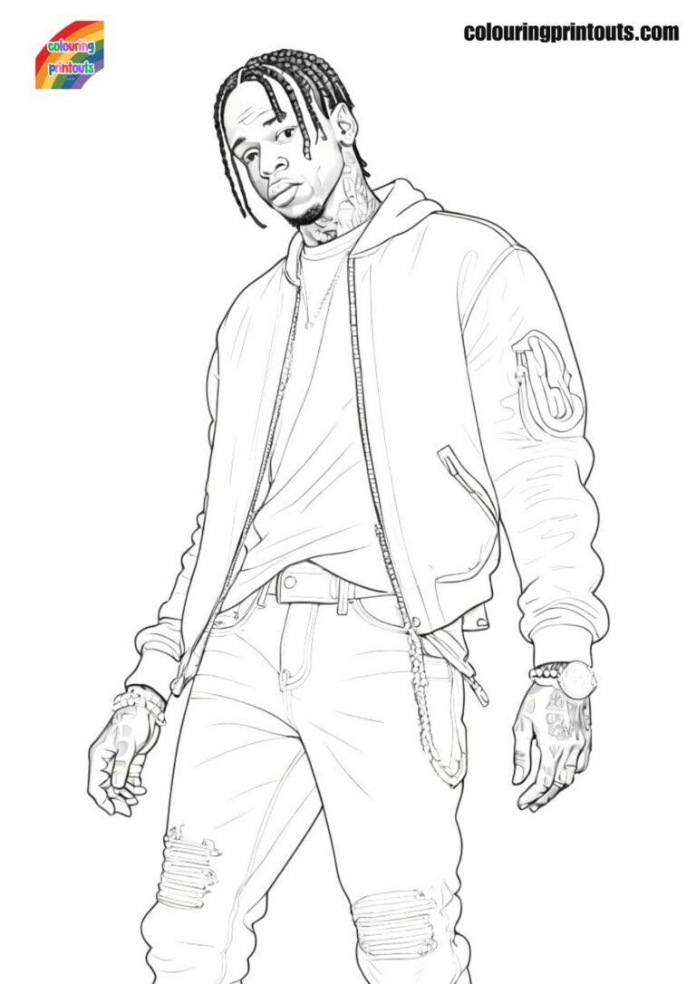 Travis Scott Coloring Pages [Free Printables]