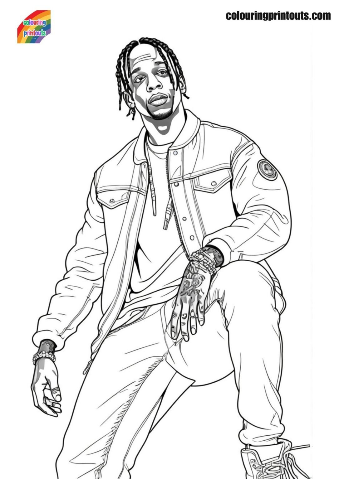 Travis Scott Coloring Pages [Free Printables]