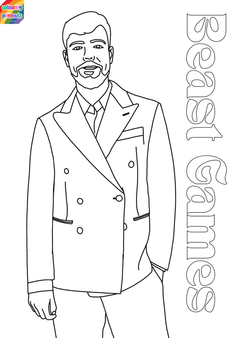 MrBeast Coloring Pages [Free PDF Printables]