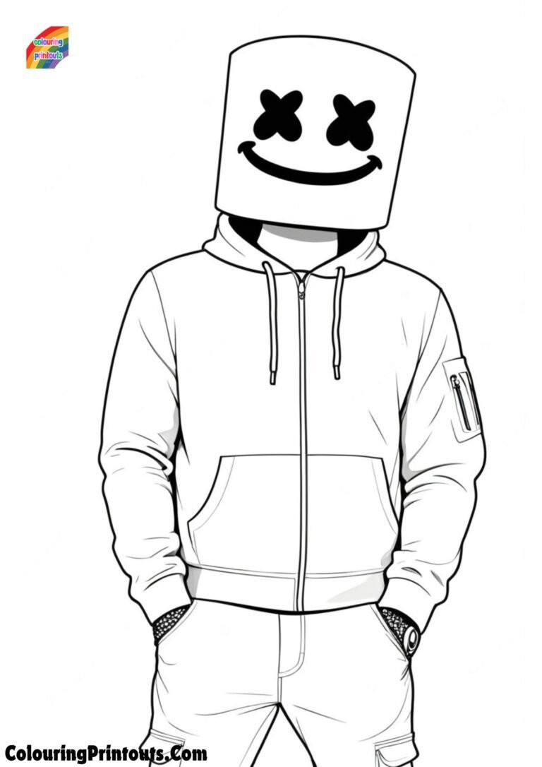 Marshmello Coloring Pages (Free Printables)